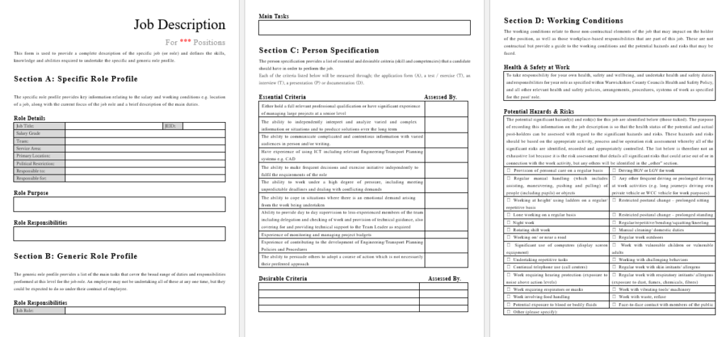 【Job Description】すぐに使える無料テンプレート集 (13+) | Global人事ラボ